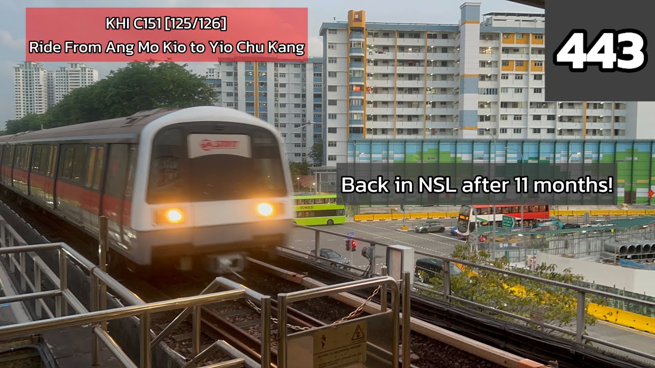 [First NSL serve of the year!] KHI C151 [125/126] Ride From NS16 Ang Mo Kio to NS15 Yio Chu Kang ...