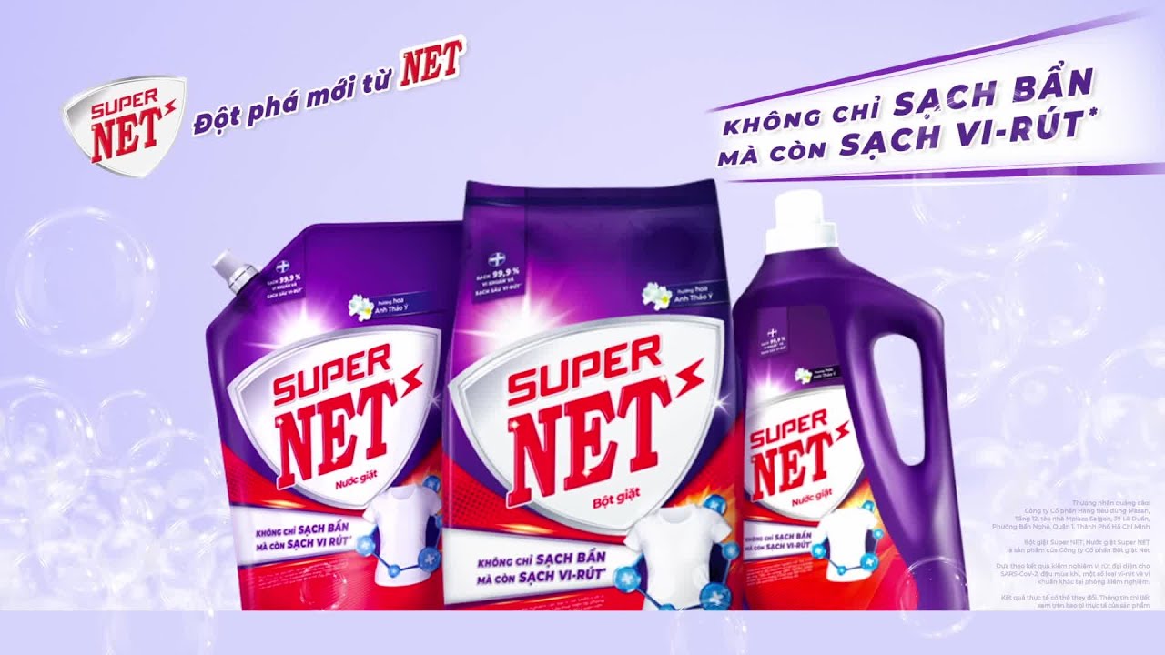 Nước giặt Super NET - Sạch sung sướng - YouTube