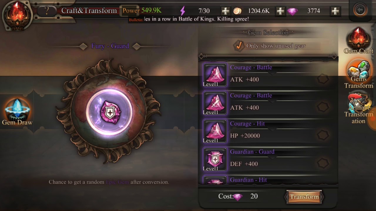 Final Fantasy Awakening Guide - Upgrade Gem - YouTube