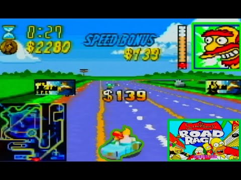 The Simpsons Road Rage GBA Game-play Part 2 - YouTube
