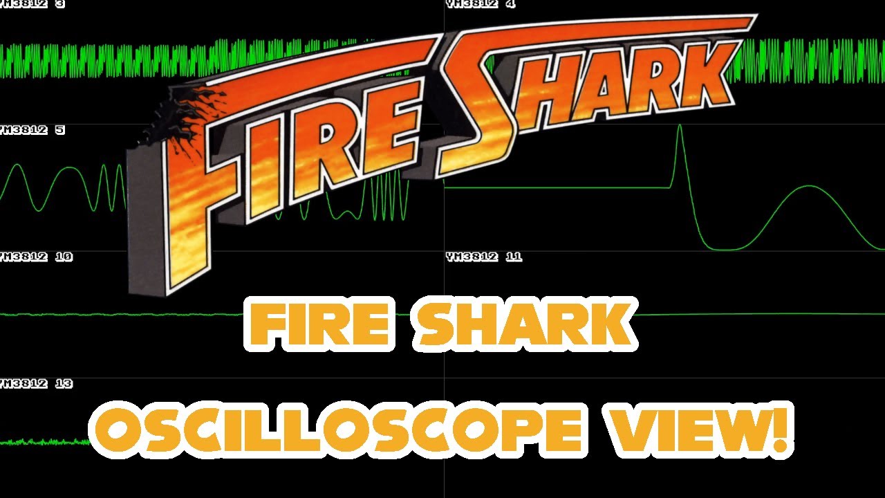 Fire Shark (ARCADE) - Fire Shark - In Oscilloscope View! - YouTube