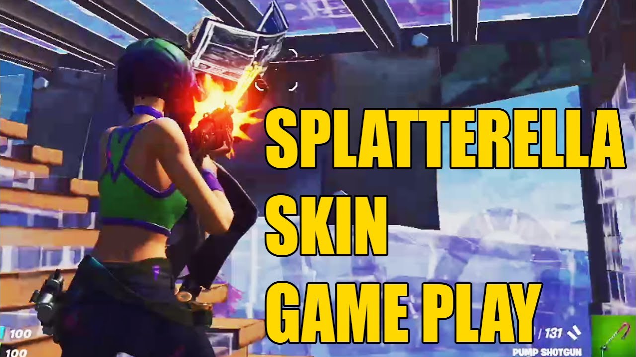 SPLATTERELLA Skin Game Play in Fortnite Zone Wars - YouTube