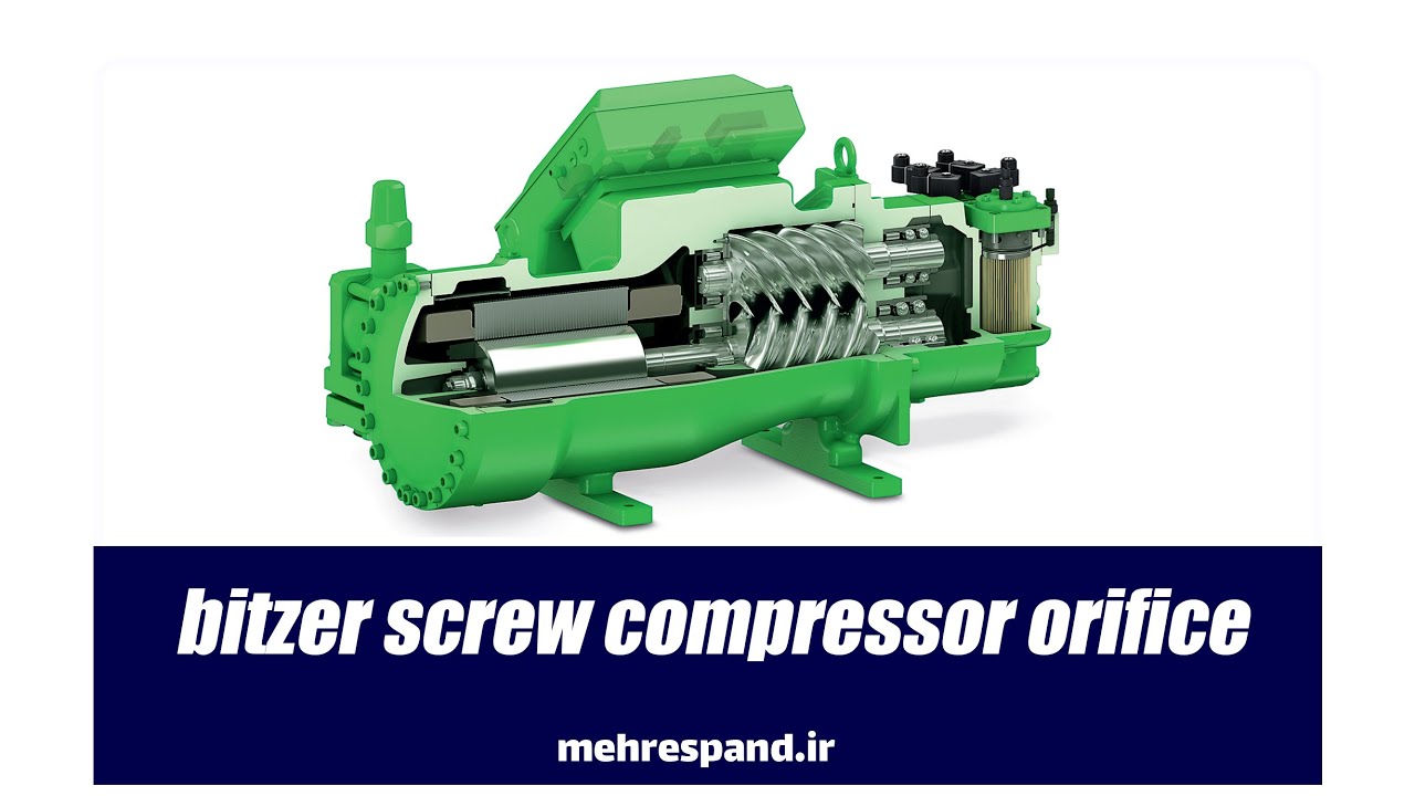 آموزش تعمیر کمپرسور اسکرو بیتزر- bitzer screw compressor orifice - YouTube