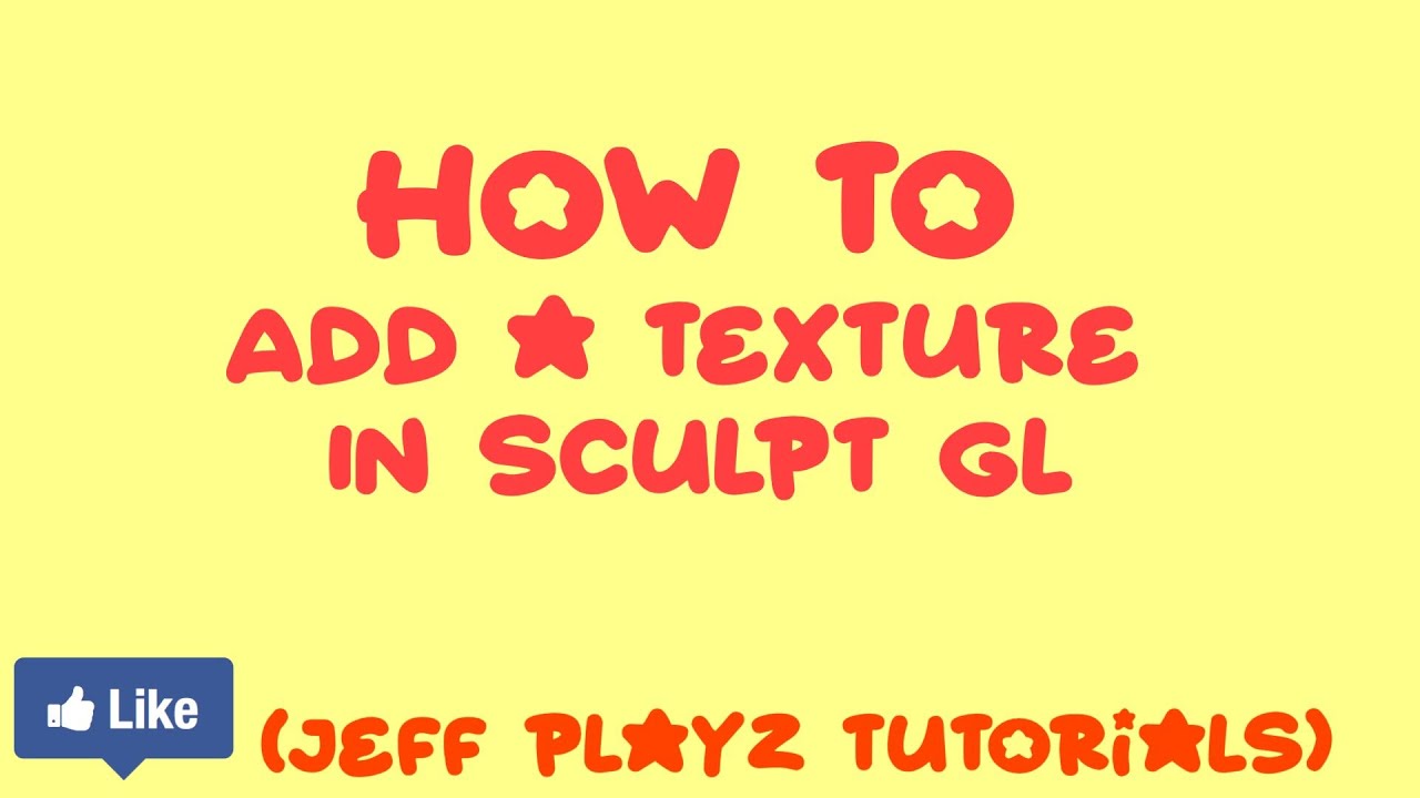 How to add a TEXTURE in sculpt GL - YouTube