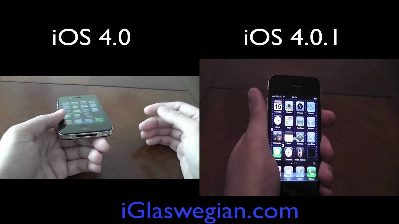 iOS 4.0 VS iOS 4.0.1: Signal Issue Resolved - YouTube