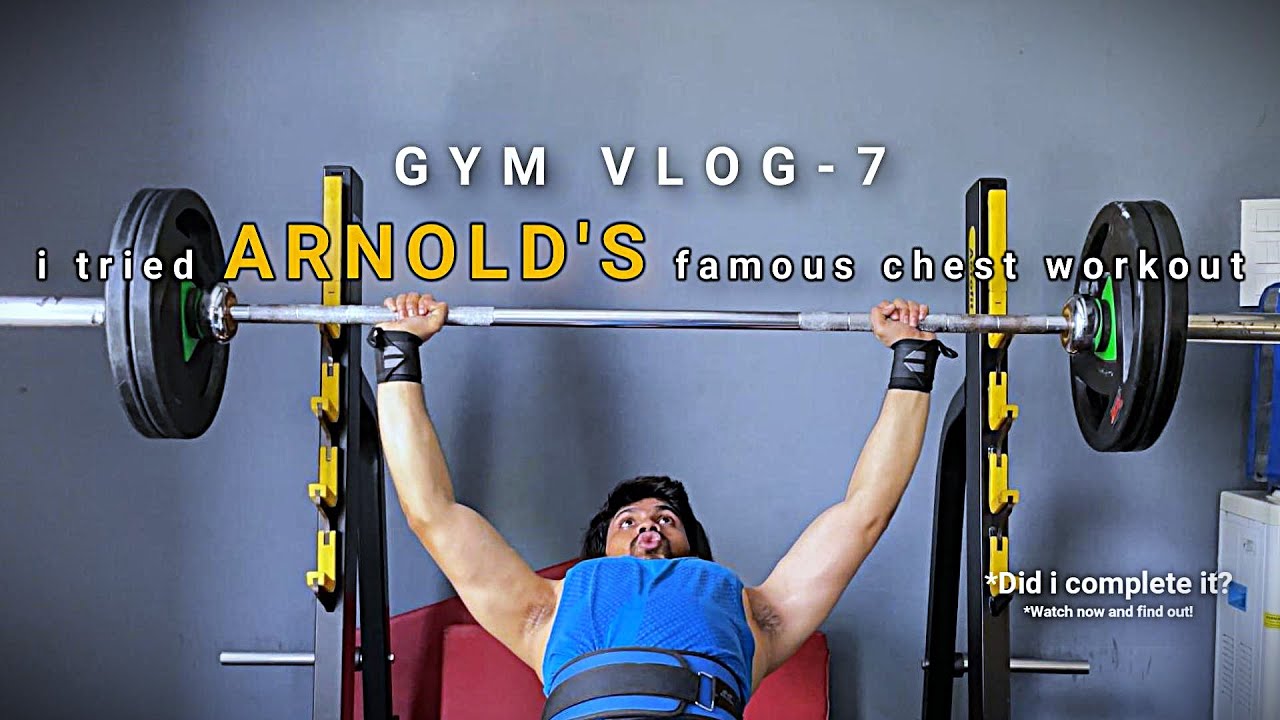 Gym vlog-7 | i tried ARNOLD's famous chest workout🤯 - YouTube