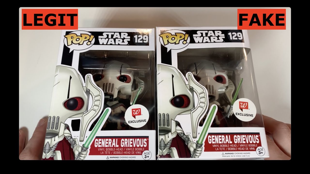 Funko Pop Legit Guide "Real Vs Fake": GENERAL GRIEVOUS #129 – STAR WARS ...