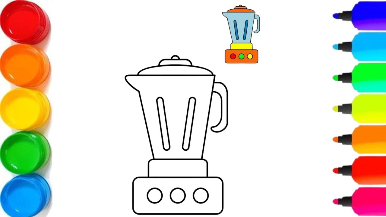 How to Draw a Juicer Machine 🍊 | Easy Step by Step | Kids Drawing and ...