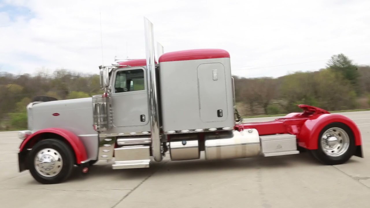 2015 Peterbilt 389 Single Axle extended hood 500 horse - YouTube