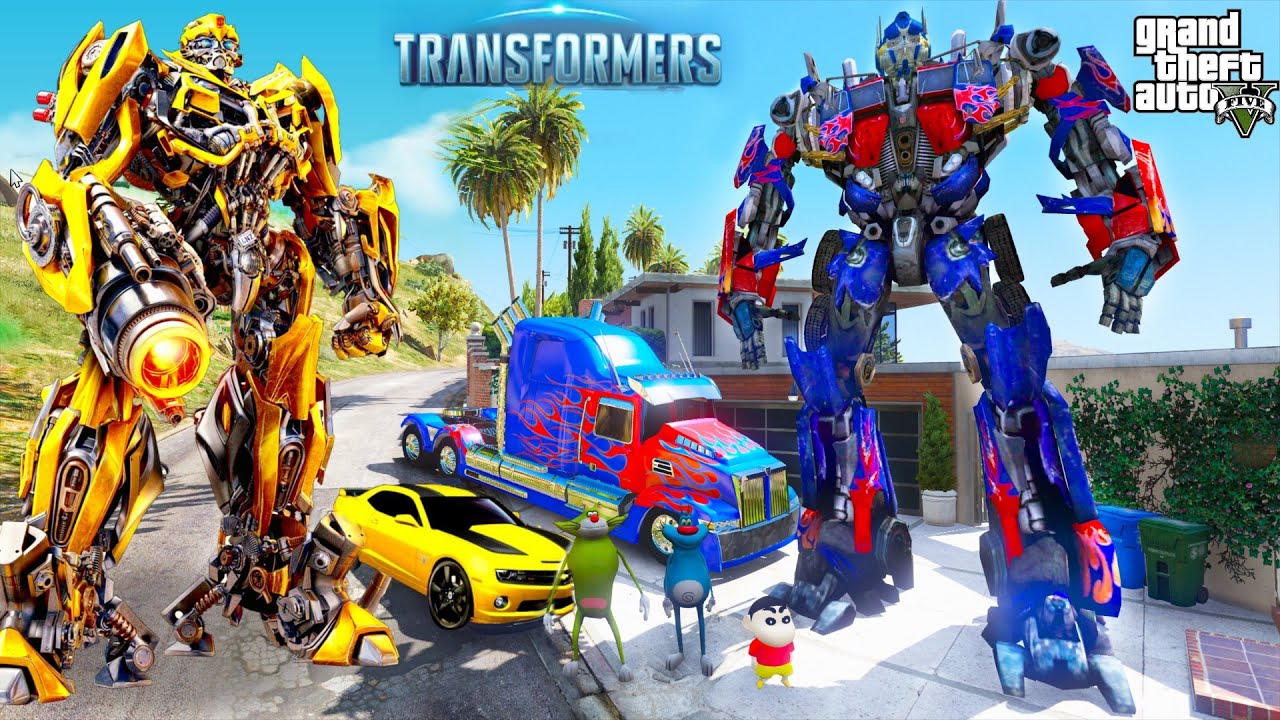 Oggy And Shinchan Collecting Bumblebee & Optimus Prime Transformers ...