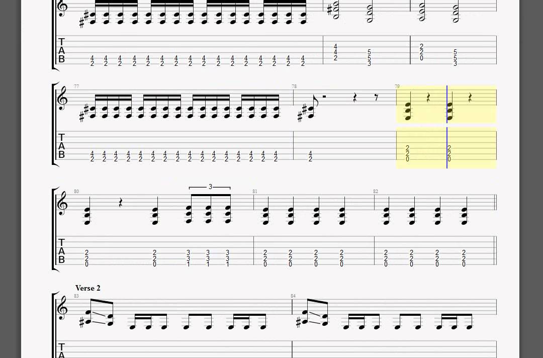 Metallica Damage Inc Kirk guitar tablature - YouTube