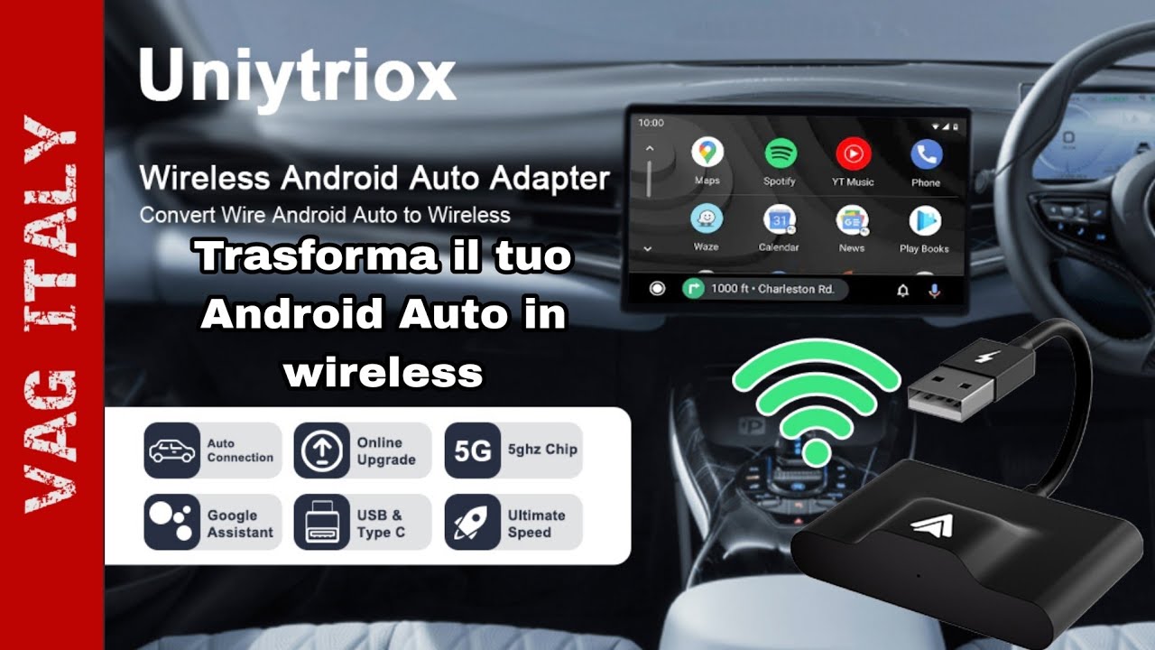 Android Auto diventa Wireless tramite il box di Uniytriox! - YouTube