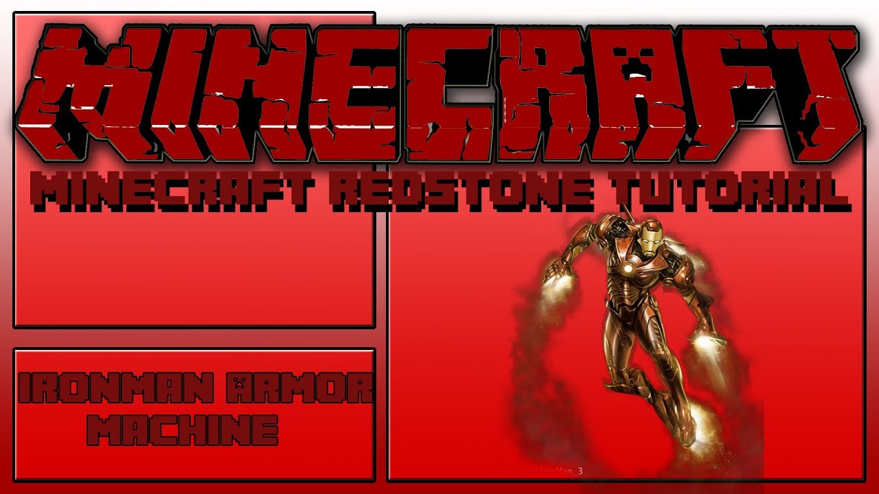 Redstone Creation Minecraft Ironman Armor Machine Tutorial - YouTube