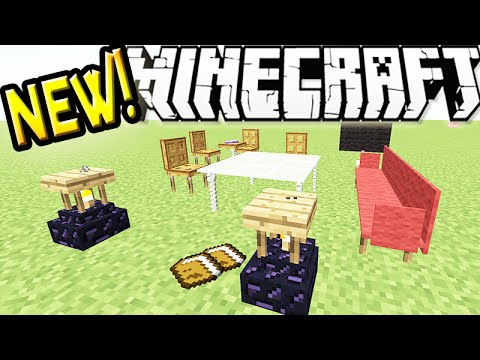 MineCraft New Furniture: Chairs, Tables & More! "NO MODS" - YouTube