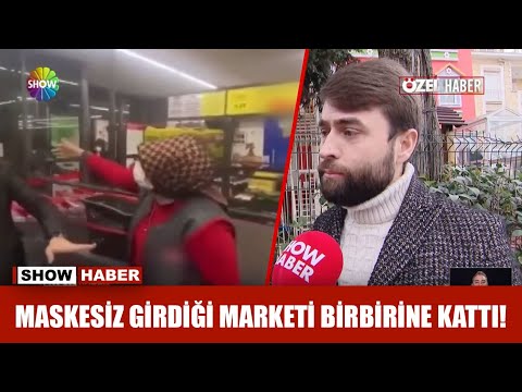 Maskesiz girdiği marketi birbirine kattı!