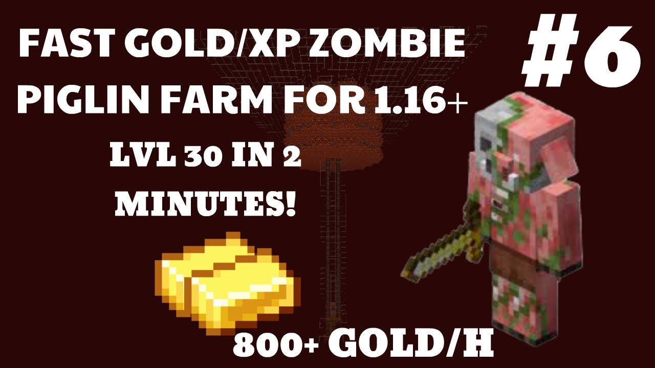 EASY GOLD/XP PIGLIN FARM for Minecraft 1.16! Quarantine Survival EP#6 ...