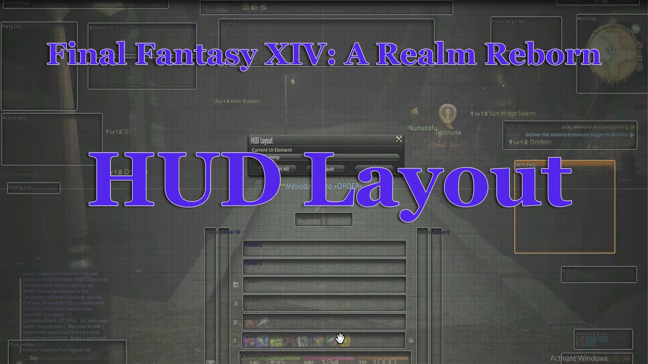 FFXIV: My HUD Layout & How to Change HUD - YouTube