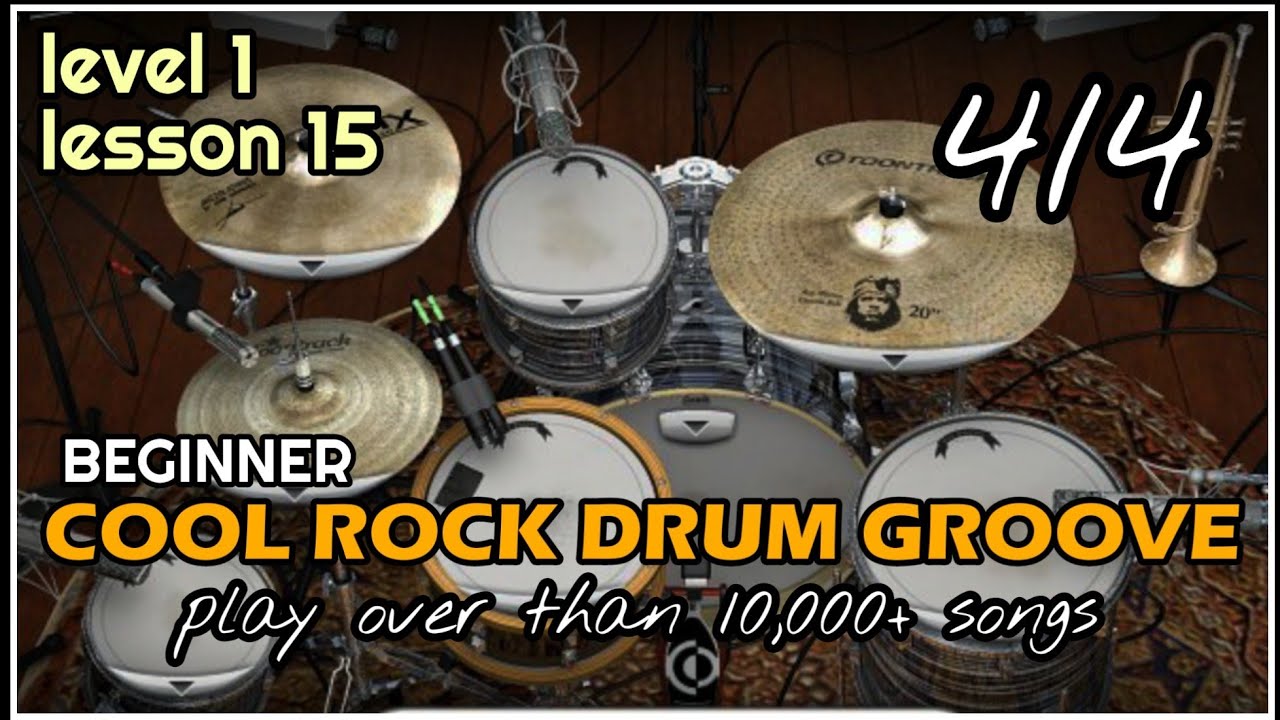ROCK BEAT FOR BEGINNERS OVER 10,000+ SONGS | Beginner Drum Lesson | 4/4 ...