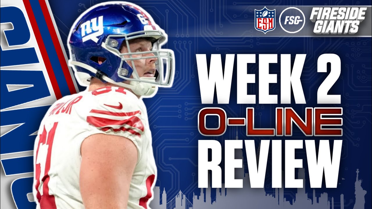 Giants Offensive Line STEPS UP in Week 2 | Film Review - YouTube