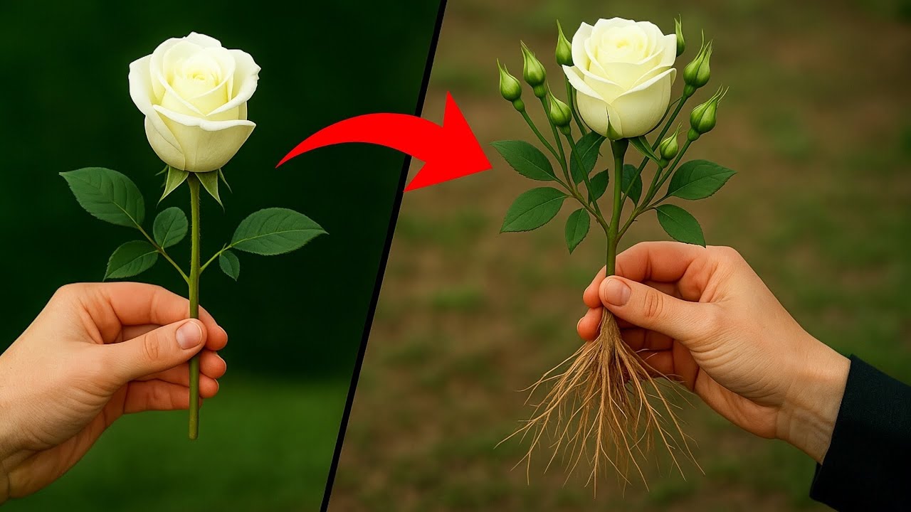 Rose propagation method - 99.9% success rate. - YouTube