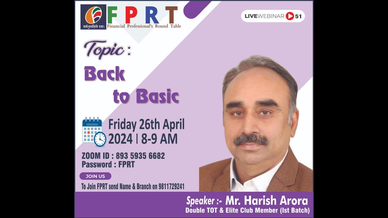 Back To Basic(Sh Harish Arora JI) Double TOT - YouTube