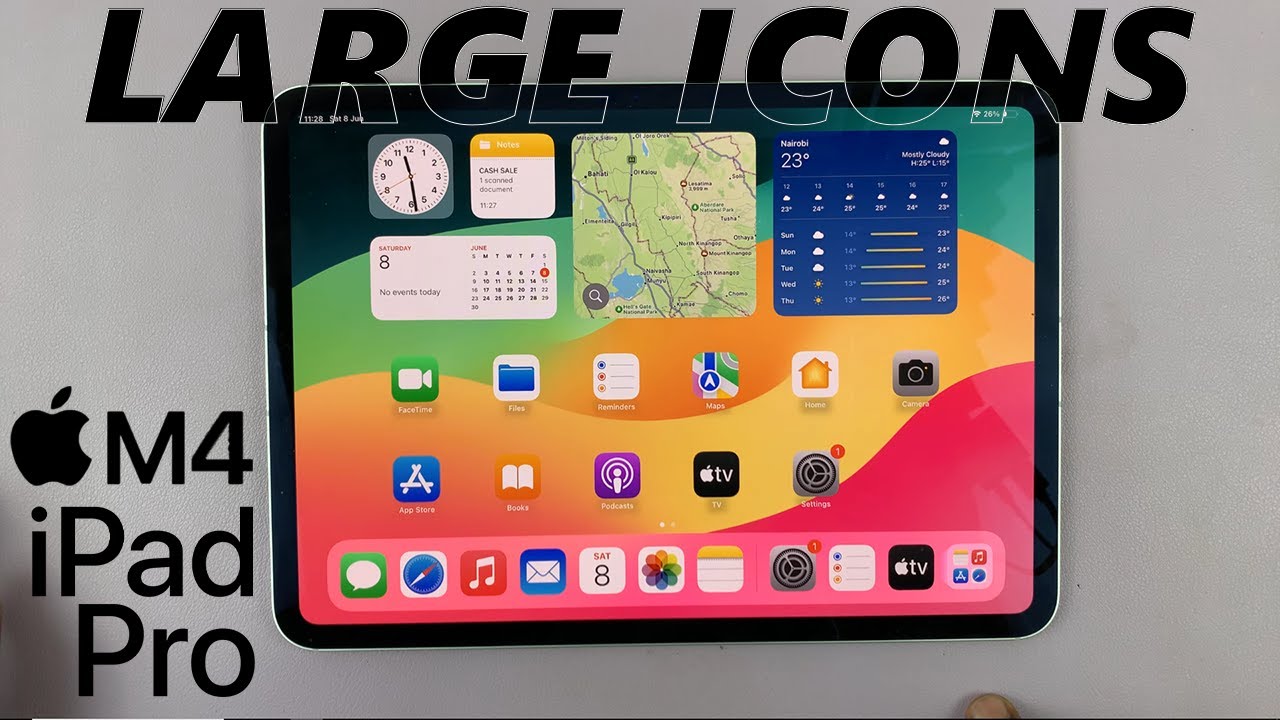 How To Use Large App Icons On M4 iPad Pro - YouTube