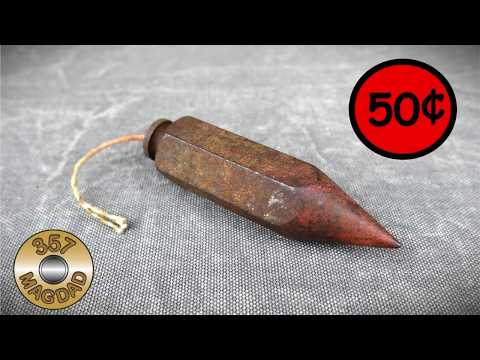 Rusty 50 Cent Plumb Bob Restoration