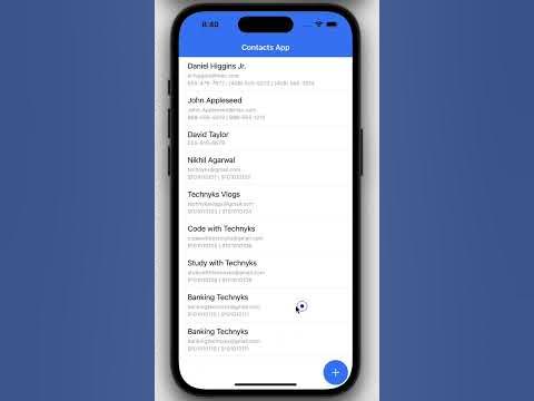 Ionic Capacitor Contacts App | Contacts Plugin Complete Guide | Perform CRUD in Contacts ...
