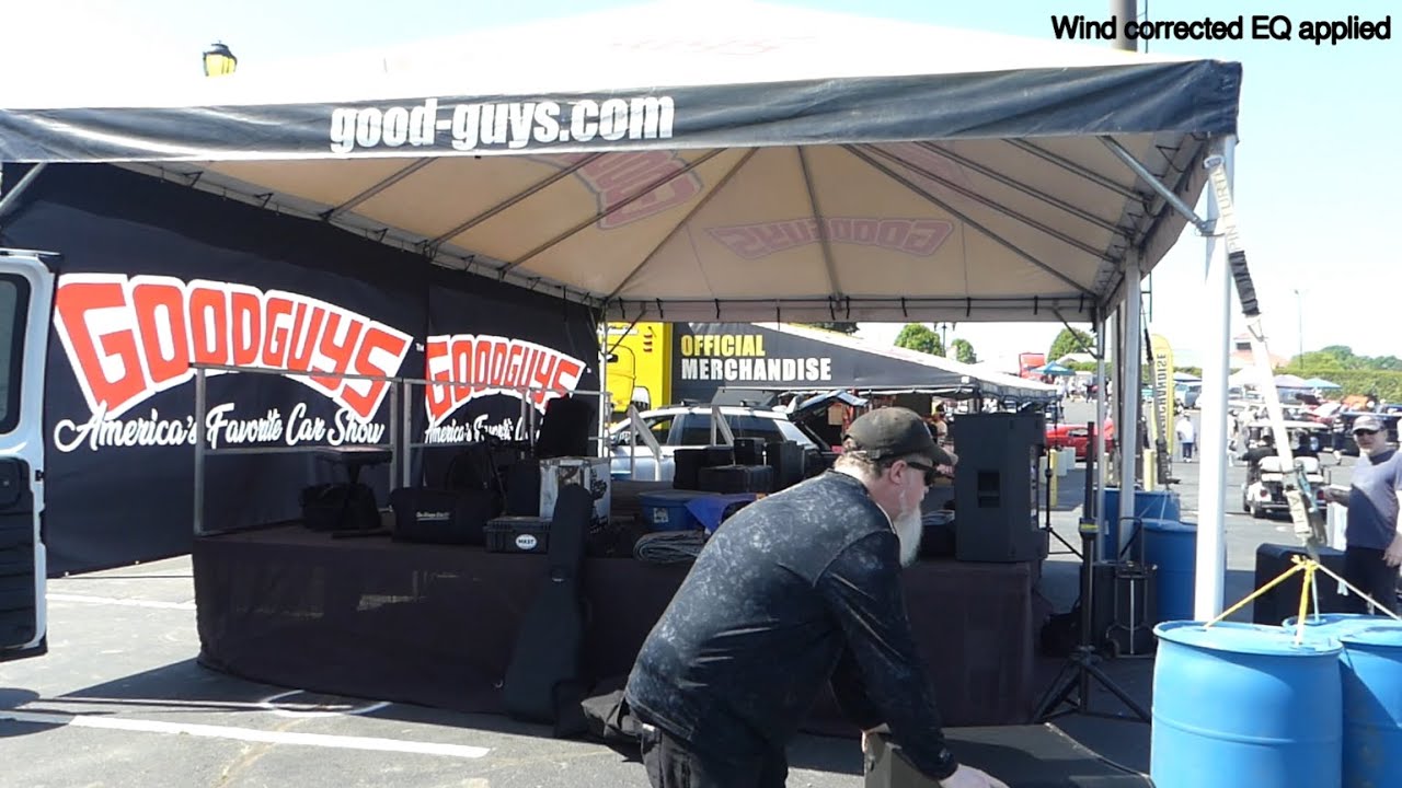 Mixing for the "Night Shift" band at a classic car show. Great music ...