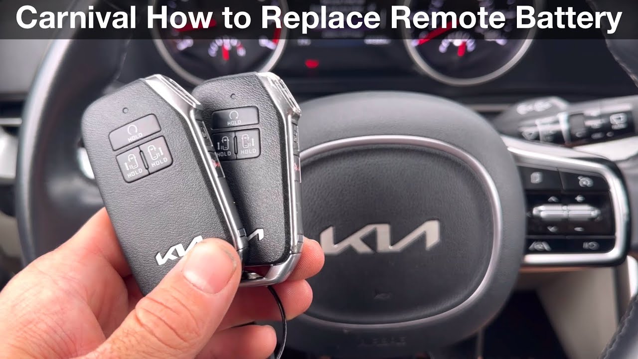 Kia Carnival How to Replace Remote Key Battery / Fob - YouTube