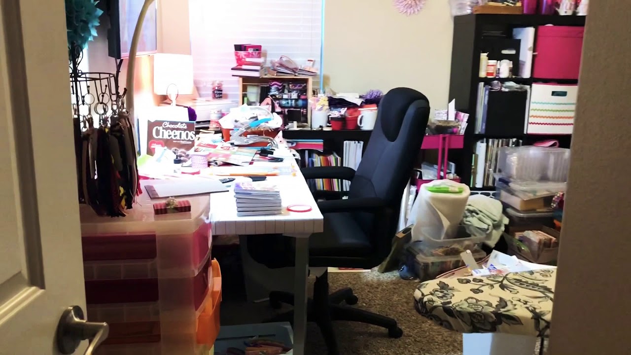 Check out my craft room! Can you say disaster? - YouTube
