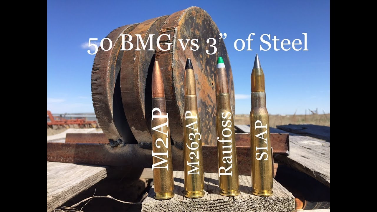 50 Cals Fastest rounds vs 3" of Steel - YouTube