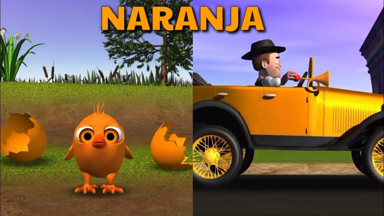 El Auto Bochinchero y Pollito Pio en color naranja comparacion con ...