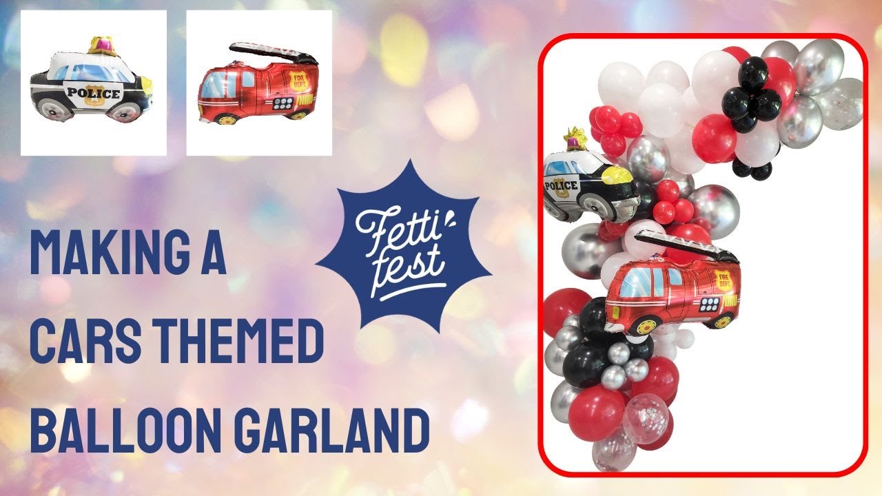How to Make a Fireman Balloon Garland - YouTube
