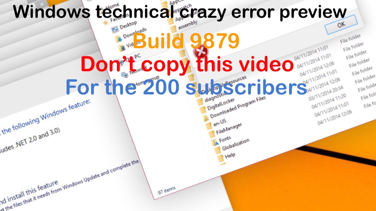 Windows Technical crazy error preview For the 200 subscribers - YouTube