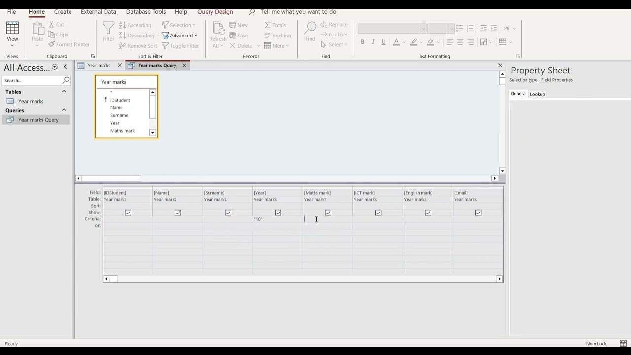 MS Access - Query Wizard and Wildcards - YouTube