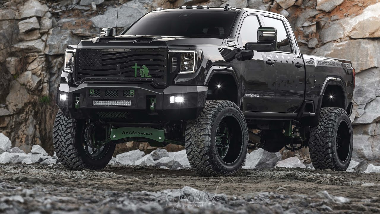 CRAZIEST MILITARY THEMED 2020 DURAMAX BUILD ON 40s! - YouTube