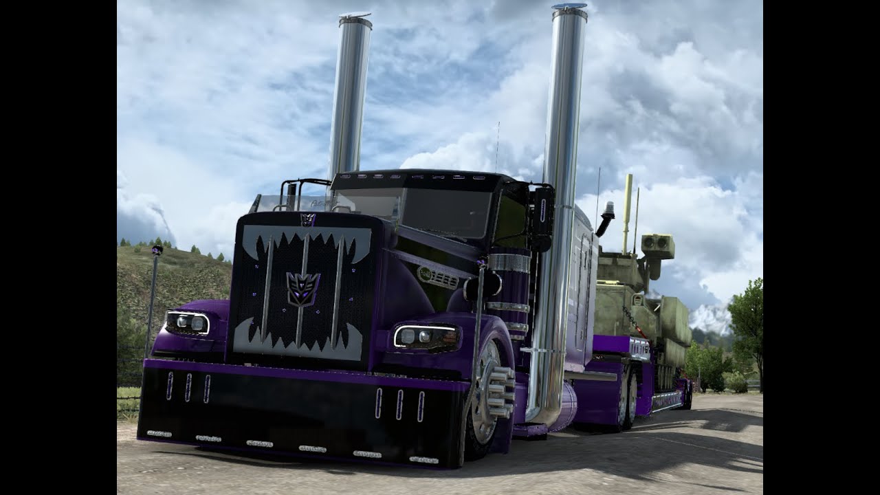Haterbilt Purple Haze Military Equipment Cozad Lowboy (ATS Mods) - YouTube