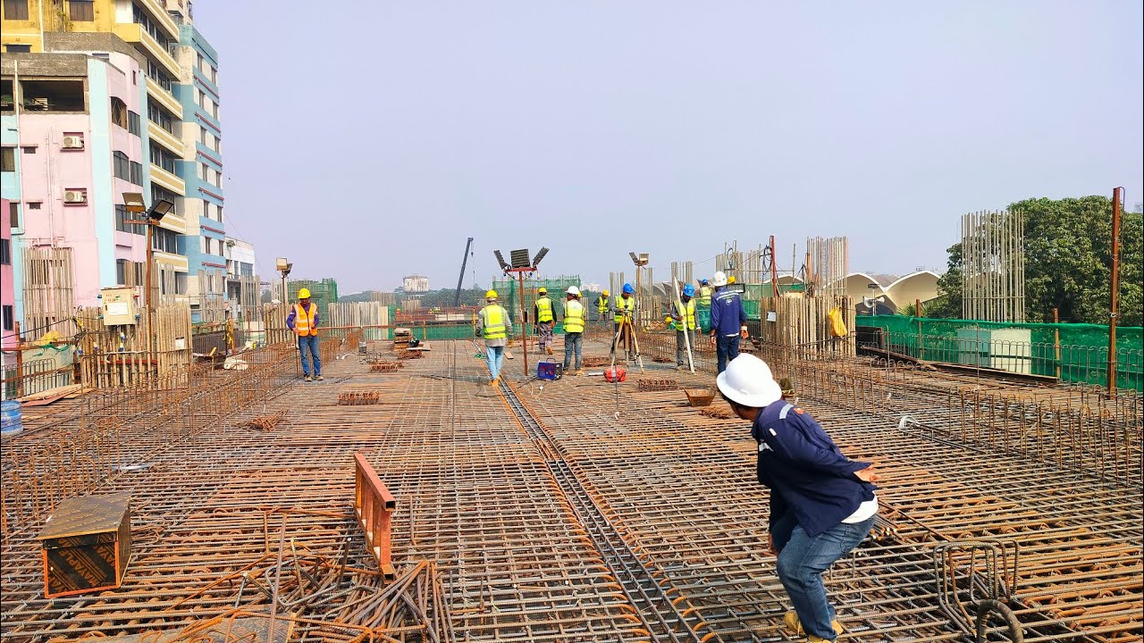 Metro Rail Track Slab work - YouTube