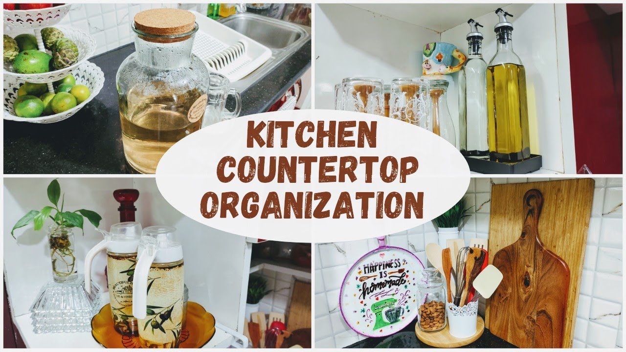 Kitchen Countertop Organization| Kitchen Decor Tips & Ideas| Declutter ...