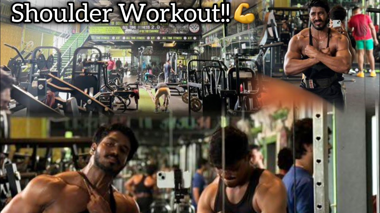 SHOULDER WORK OUT WITH RAJA BRO 😱|| ALL TIME FITNESS INFOCITY. 2 ...
