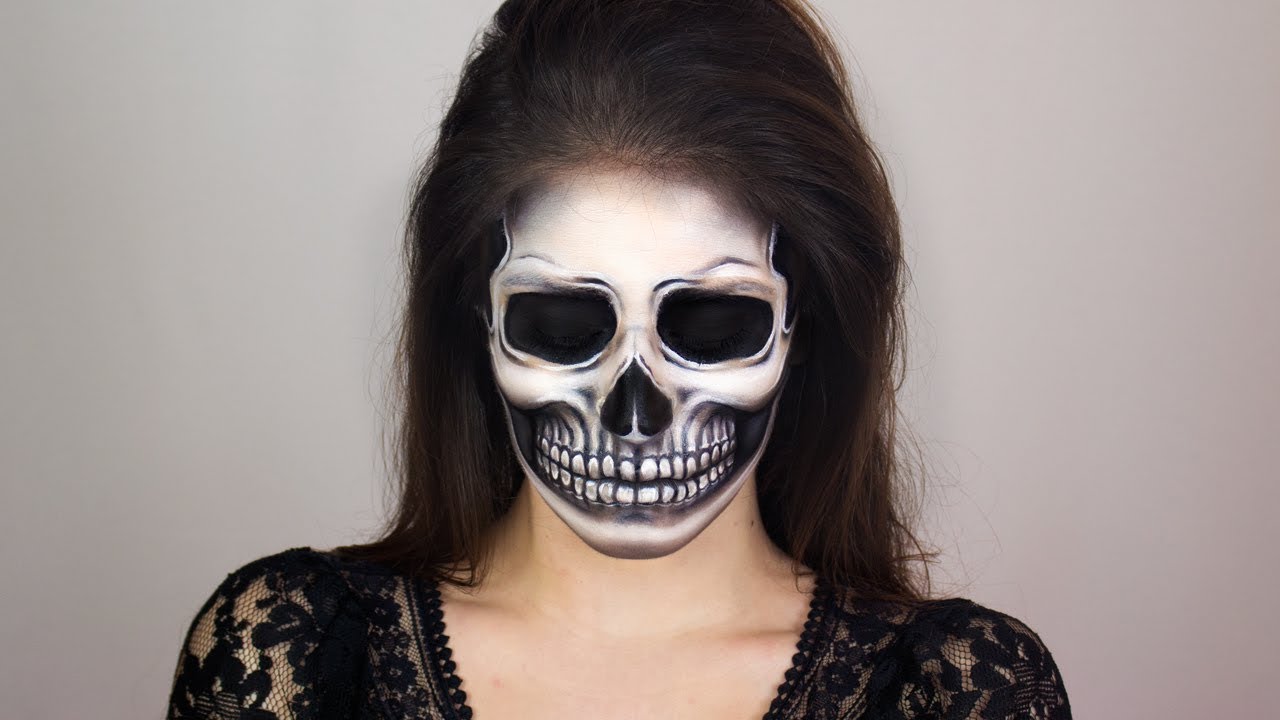 Realistic Skull Make up | In Depth Tutorial - YouTube