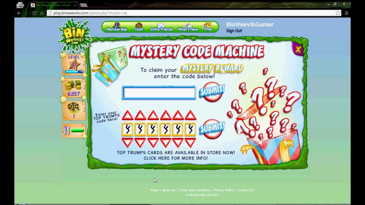 BinWeevils: XP Codes - YouTube