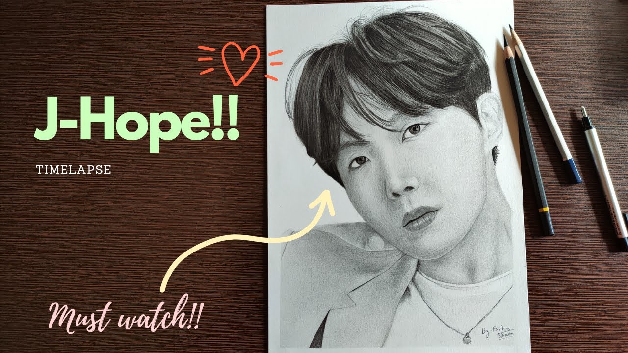 Drawing of J-Hope(BTS)| Time lapse - YouTube