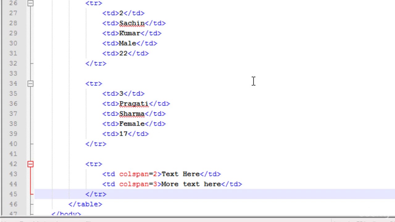 Html Css Essential Steps To Learn Html Css Create A Basic Table To 3863