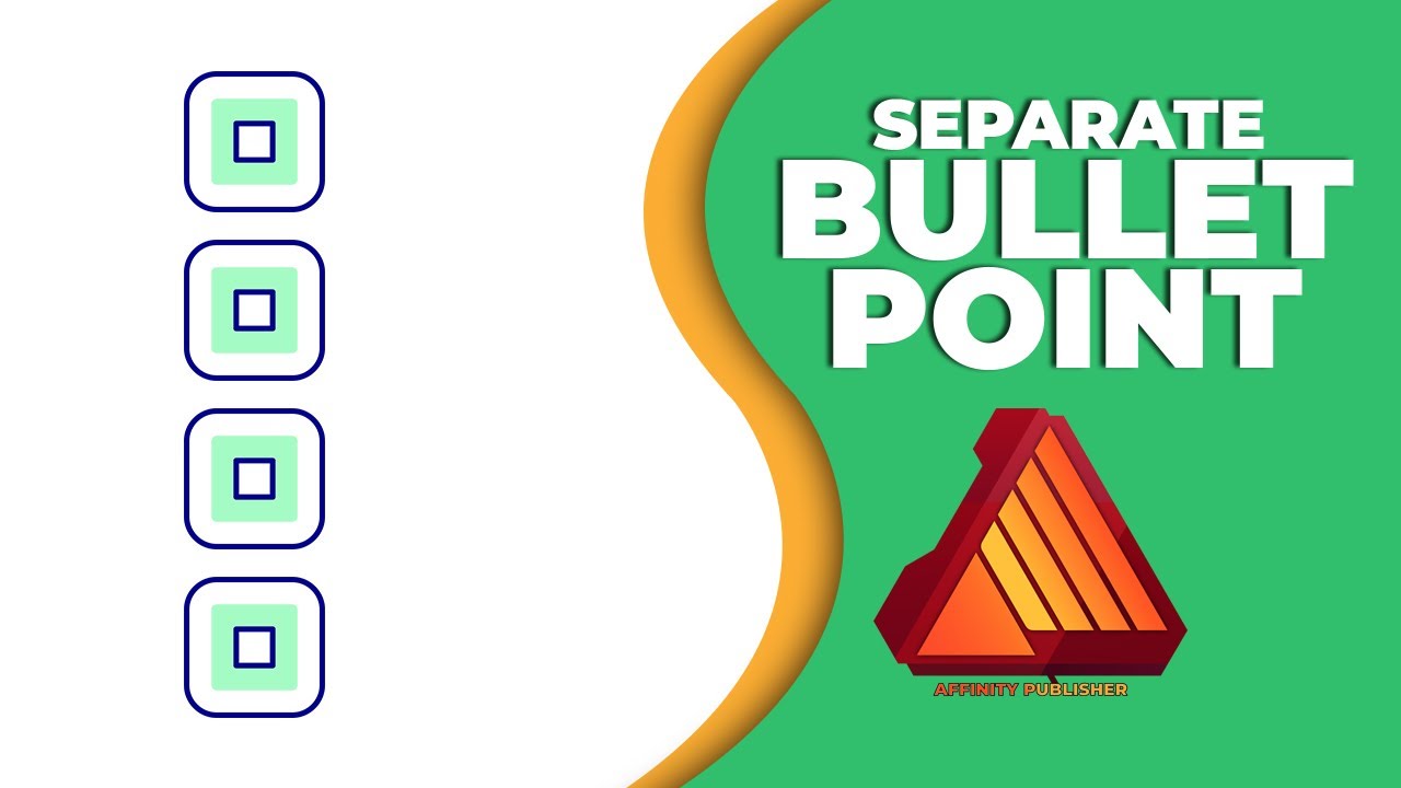 How to Separate bullet Point in affinity publisher - YouTube