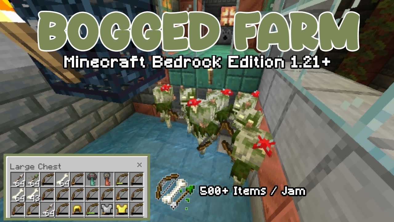 CARA MEMBUAT BOGGED FARM ! | MINECRAFT BEDROCK EDITION 1.21 - YouTube