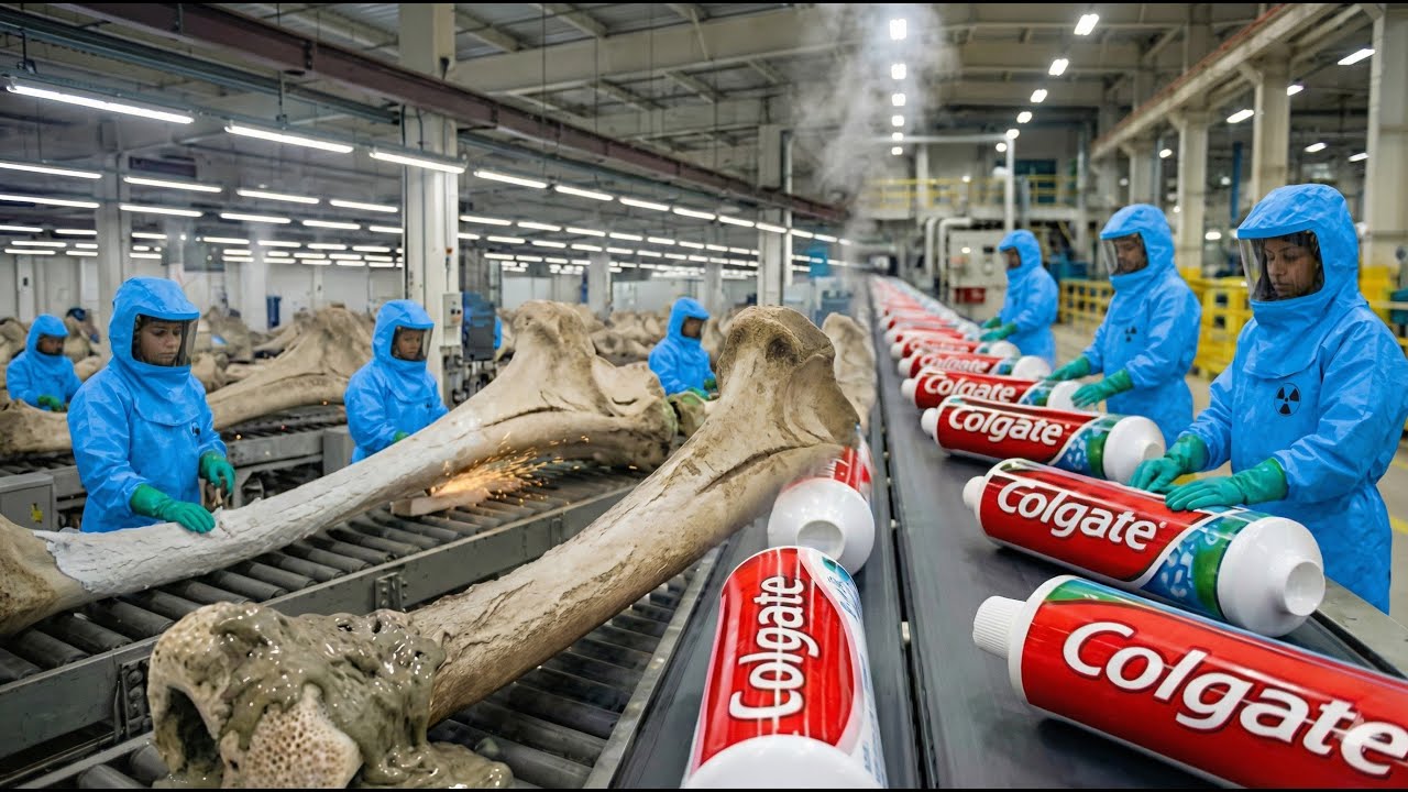 Inside the Toothpaste Factory — From Animal Bones to Toothpaste Full ...
