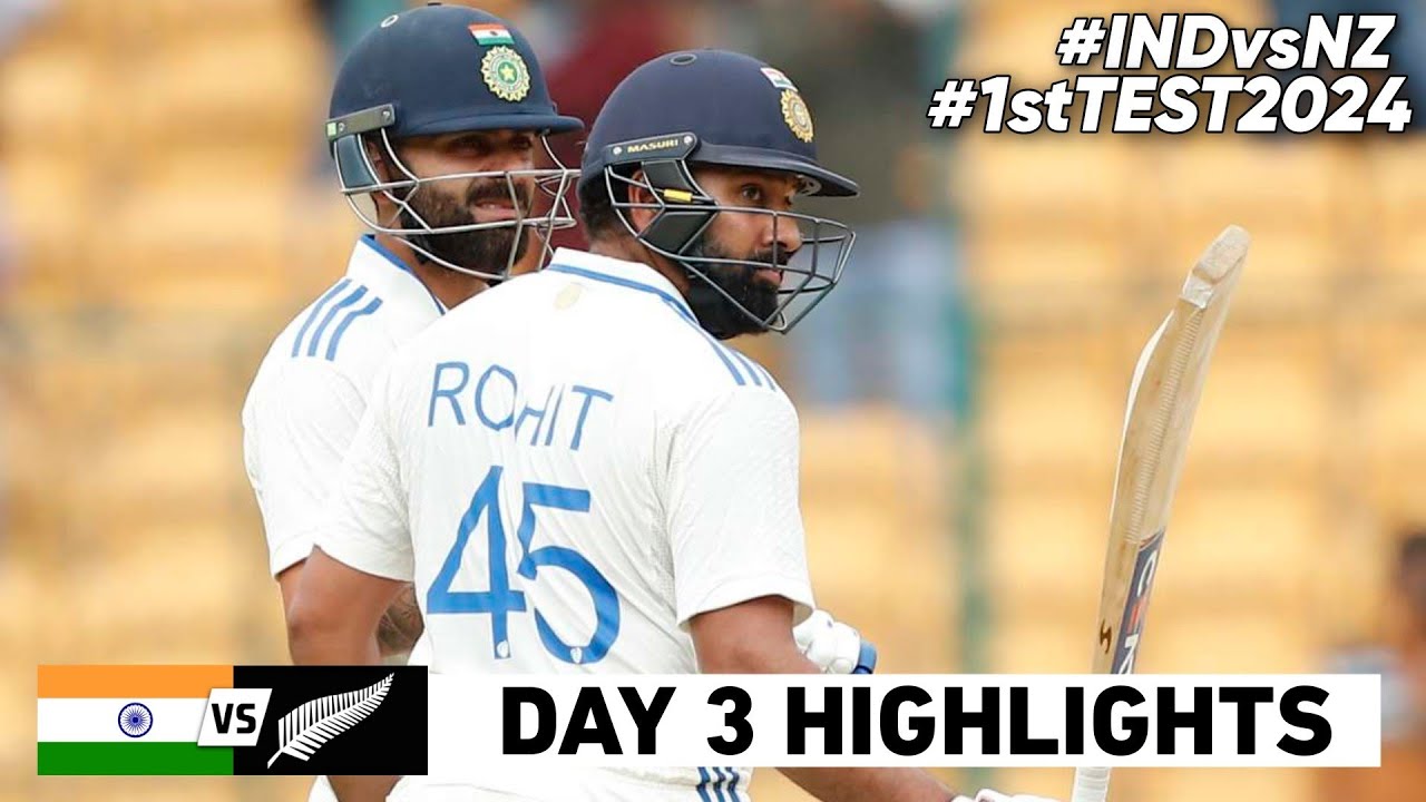 India vs New Zealand 1st Test Cricket Match Day 4 Full Highlights ...