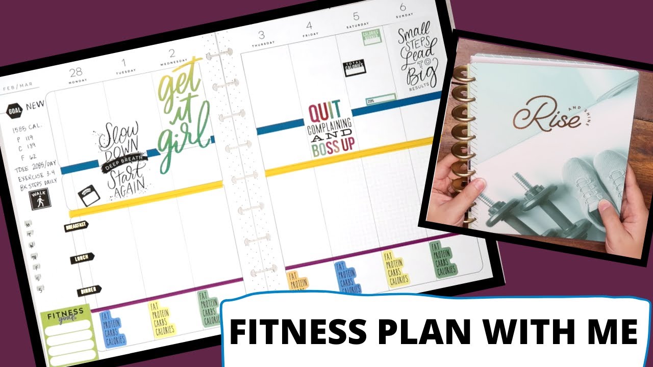 FITNESS PLANNER || PLAN WITH ME || HAPPY PLANNER FITNESS - YouTube